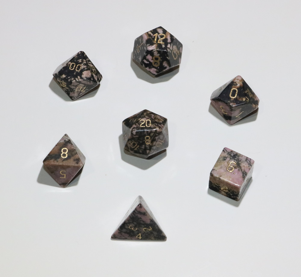 Crystal Caste: Rhodonite Dwarven Stone 16mm