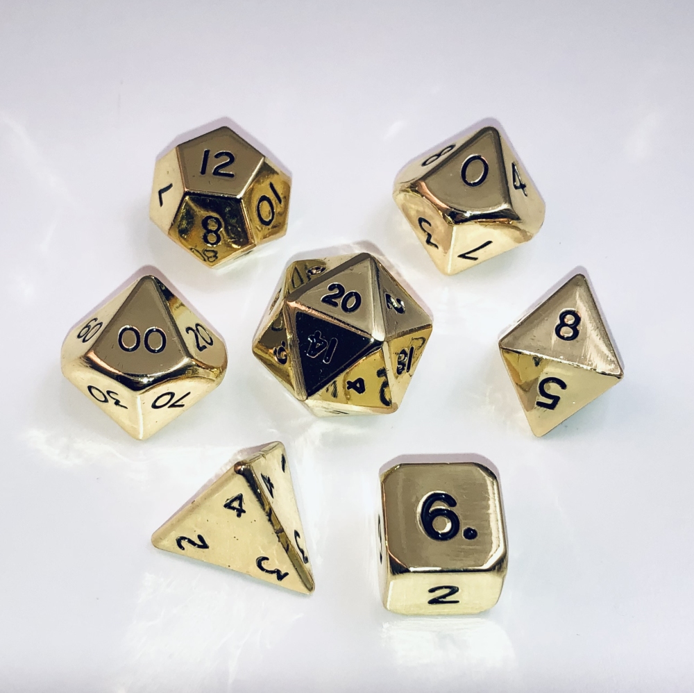 Crystal Caste: Gold 16mm 7pc Dwarven Metal®