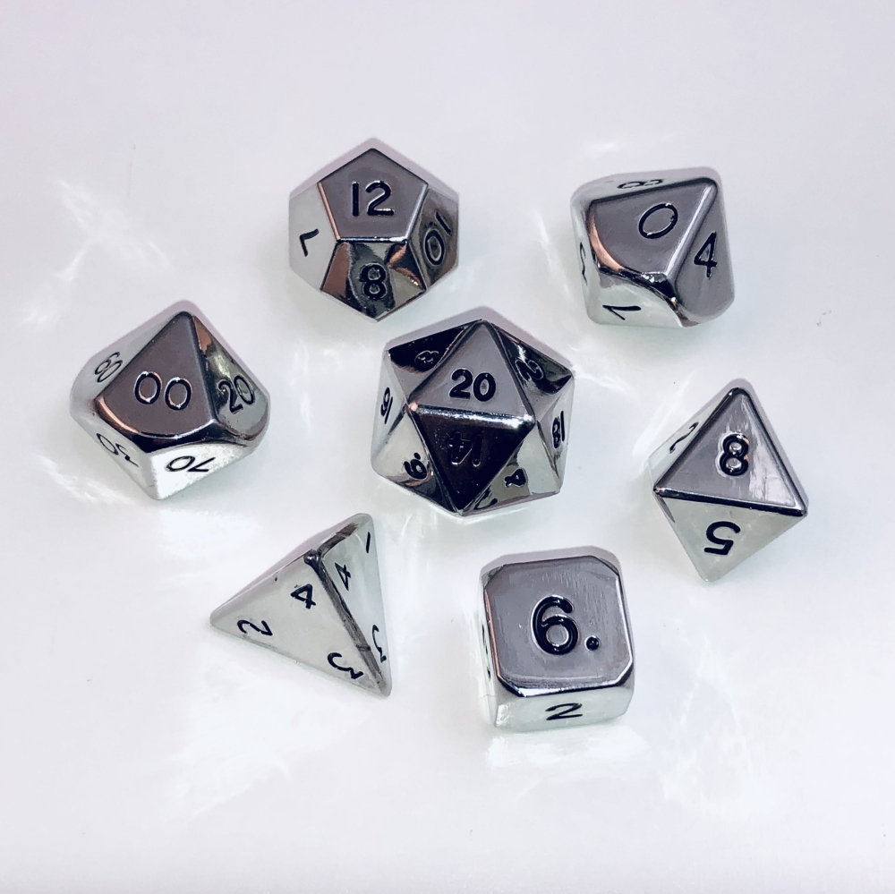 Crystal Caste: Silver 16mm 7pc Dwarven Metal®