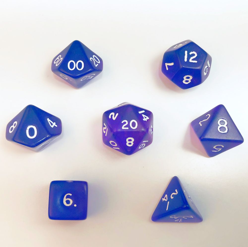 Crystal Caste: 7 pc Fantasy Translucent Purple