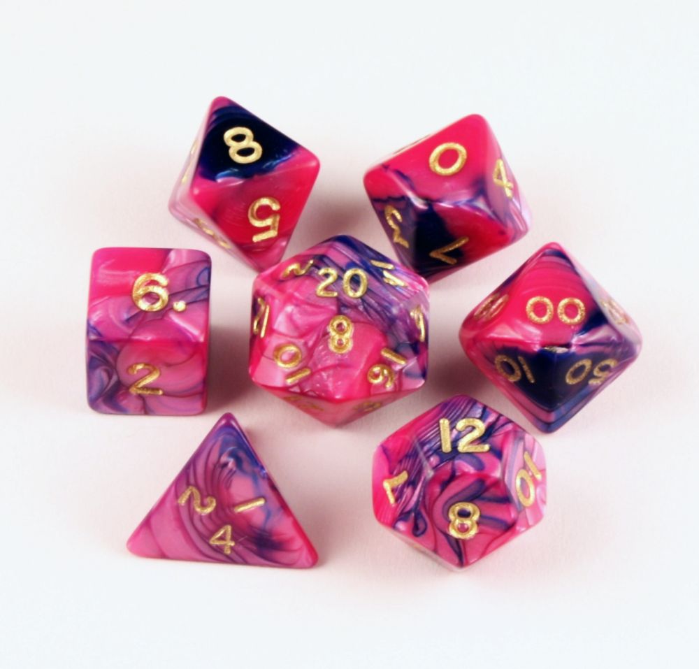 Crystal Caste: 7 pc Fantasy Toxic-Blue/Pink