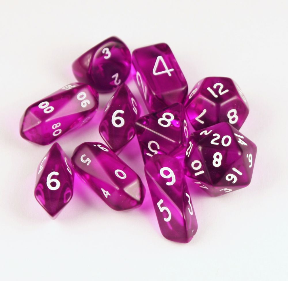 Crystal Caste: 10 piece Hybrid Translucent - Purple