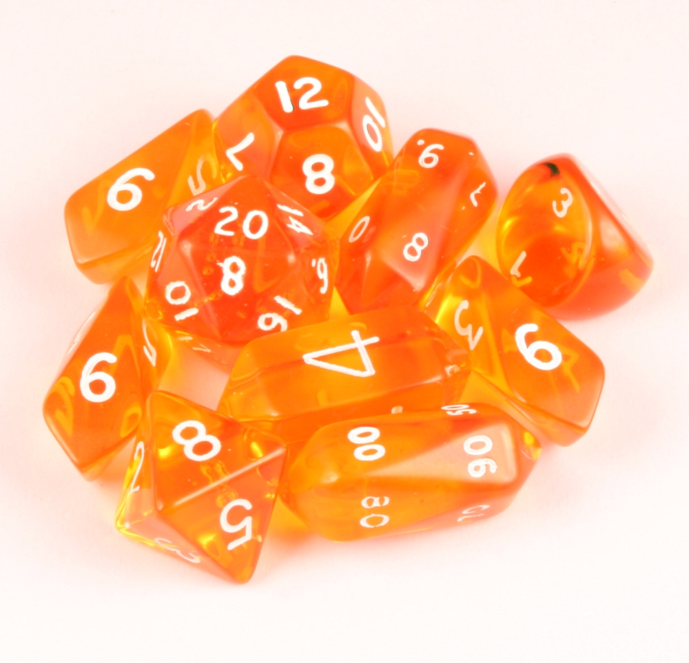 Crystal Caste: 10 piece Hybrid Translucent - Orange