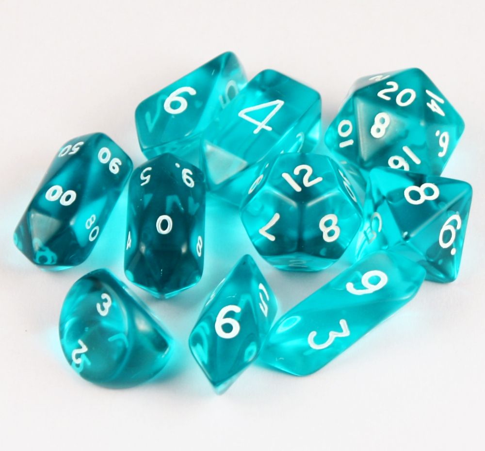 Crystal Caste: 10 piece Hybrid Translucent - Aqua