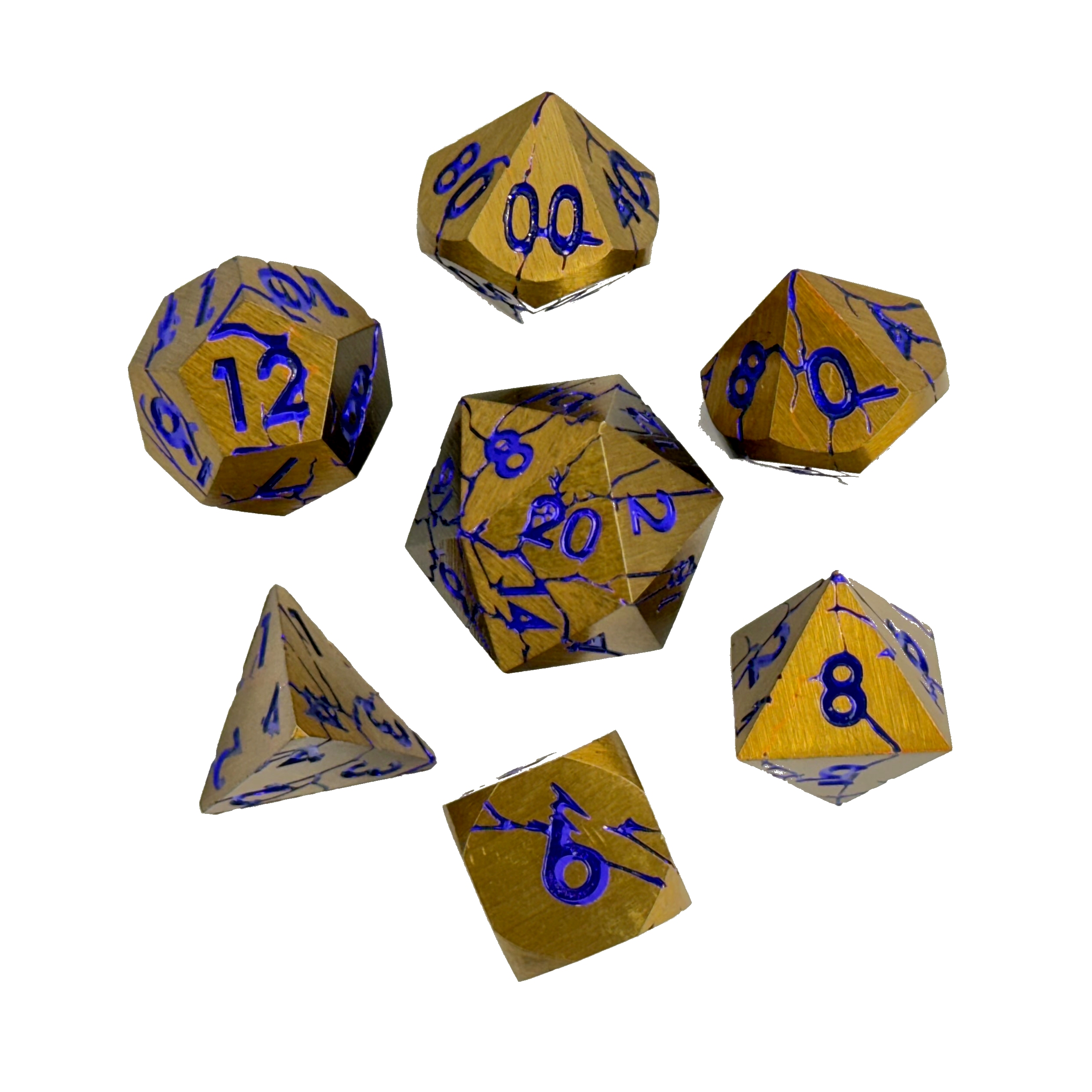 Crystal Caste: 16mm Infinity Ore Dwarven Metal® Gold w/Purple 7 pc set