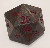 Crystal Caste: 12mm d20 T-Rex Dwarven Stones®